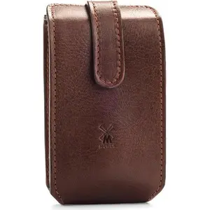 MUHLE Leather Travel Razor & Shaving Brush Case - Brown