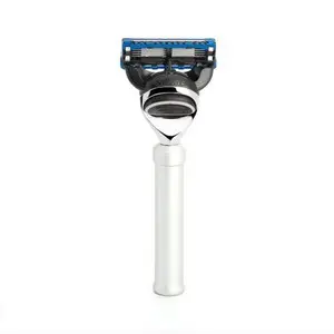 MUHLE Travel Anodized Aluminum Fusion Travel Razor - Silver