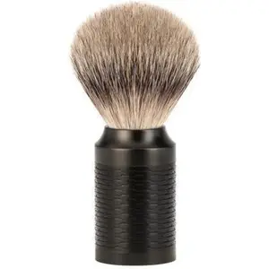 MUHLE Rocca Jet Stainless Steel Silvertip Badger Shaving Brush - Black
