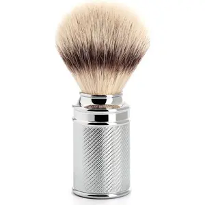 MUHLE Traditional Chrome Tip Fiber Shaving Brush - Silver