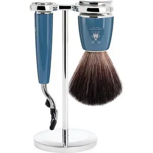 MUHLE Rytmo Black Fibre Mach3 Shaving Set - Petrol Blue