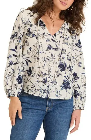 Tommy Bahama Flora Flourish Split Neck Top