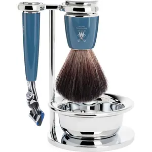 MUHLE Rytmo Black Fibre Fusion Shaving Set - Petrol Blue