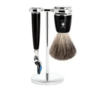 MUHLE Rytmo 3-piece Pure Badger & Fusion Shaving Set - Black