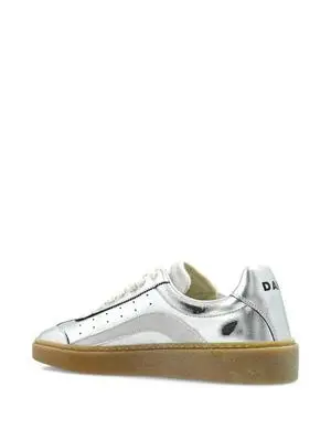 Dsquared2 Rider Metallic Leather Sneakers - Silver