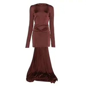 David Koma David Koma Long Sleeve Maxi Dress - Red