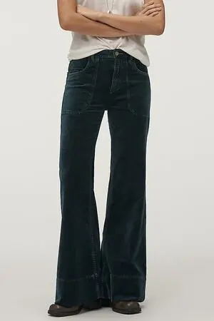 PILCRO Rylan Velvet High-rise Flare Jeans - Bejeweled Wash