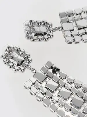 SELF-PORTRAIT Jewel Drop Earrings - Silver