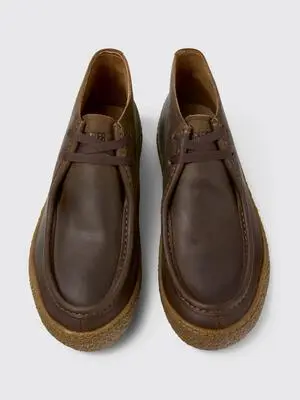 Camper Lace-up Ankle Boots - Brown