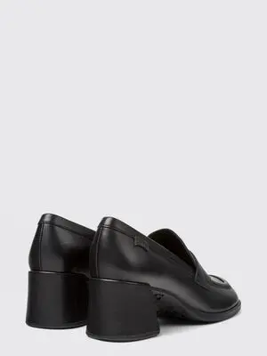 Camper Loafer With Block Heel - Black