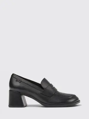 Camper Loafer With Block Heel - Black