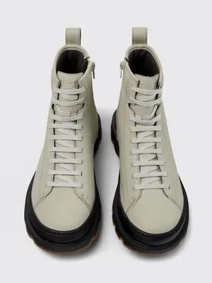 Camper Lace Up Boots - Beige