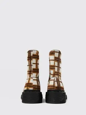 Camper Ankle Boots With Checked Pattern