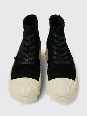 Camper Lace-up Combat Boots - Black