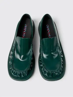 Camper Gathered Loafers - Green