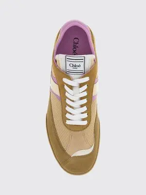 Chloé Lace Up Sneakers - Beige