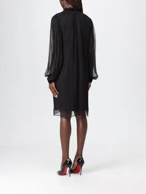Nina Ricci Sheer High Neck Dress