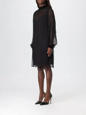 Nina Ricci Sheer High Neck Dress