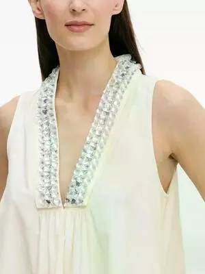 ISABELLE BLANCHE Crystal-embellished Sleeveless Dress