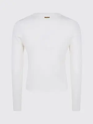 Michael Kors Merino Wool-blend Crewneck Cardigan - White