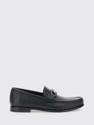 FERRAGAMO Calfskin Penny Loafers With Gancini Logo