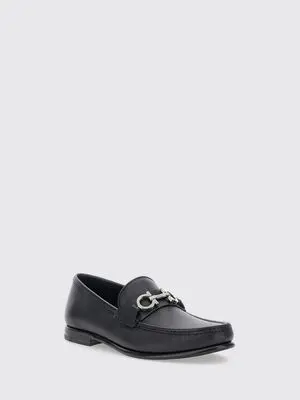 FERRAGAMO Calfskin Penny Loafers With Gancini Logo