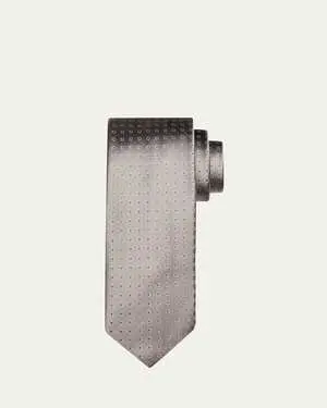 Charvet Jacquard Silk Standard Neck Tie Grey