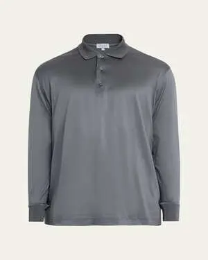 Charvet Cotton Jersey Long-sleeve Polo Shirt