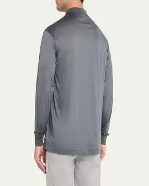 Charvet Cotton Jersey Long-sleeve Polo Shirt