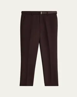 Sacai Poly-Wool Slim Trousers - Brown