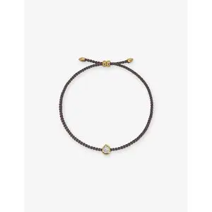 Monica Vinader Pear Solitaire Diamond Cord Bracelet - Gold