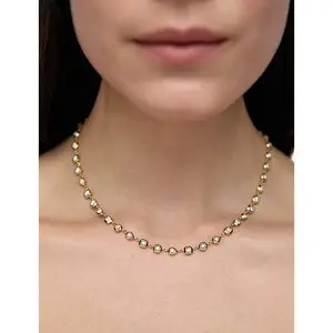Monica Vinader 18ct Yellow Vermeil 0.5ct Lab-grown Diamond Cluster Necklace - Gold