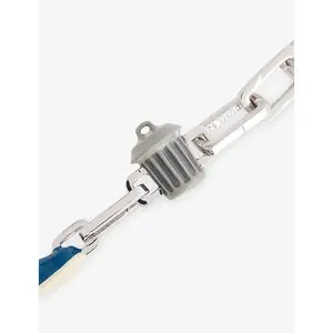 POUBEL Rhodium-plated Sterling-silver Enamelled Charm - Gray