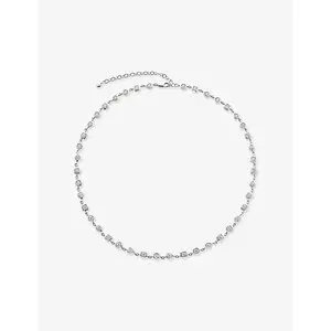 Monica Vinader Bezel Cluster Necklace - Silver