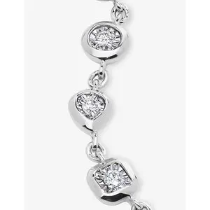 Monica Vinader Bezel Cluster Necklace - Silver