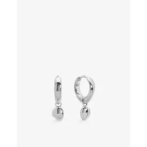 Monica Vinader Nura Drop Huggie Earrings - Silver