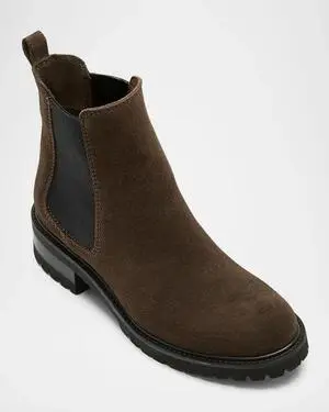 La Canadienne Cye Suede Chelsea Booties - Brown