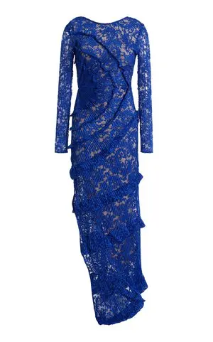 GEORGIA HARDINGE Spiralite Lace Maxi Dress - Blue