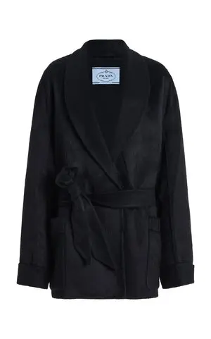 Prada Oversized Wool Robe Jacket