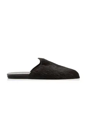 Prada Pony Hair Mules - Brown