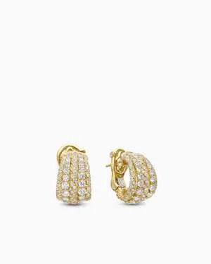 David Yurman Floating Diamonds Shrimp Earrings - Diamond
