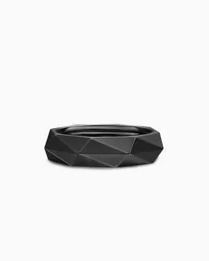 David Yurman Faceted Band Ring - Black Titanium