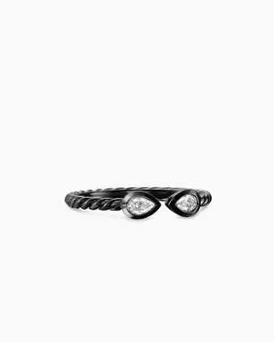 David Yurman Cable Open Pear Ring - Diamond