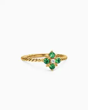David Yurman Petite Modern Renaissance Color Ring - Emerald