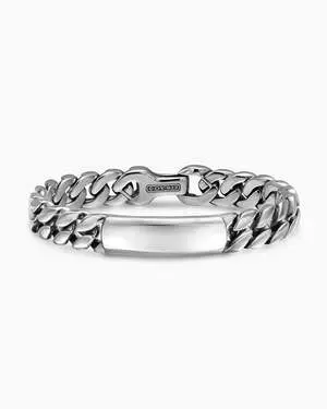David Yurman Curb Chain Id Bracelet - All Sterling Silver