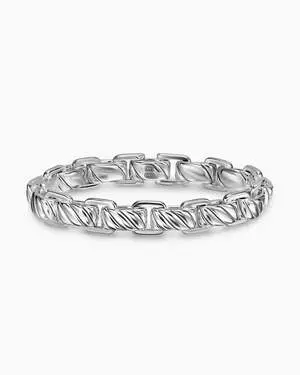 David Yurman Sculpted Cable Link Bracelet - All Sterling Silver