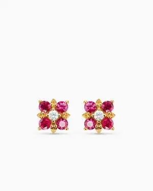 David Yurman Petite Modern Renaissance Stud Earrings - Ruby