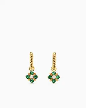 David Yurman Petite Modern Renaissance Color Drop Earrings - Emerald