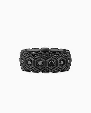 David Yurman Hex Stack Ring With Black Diamonds - Black Diamond