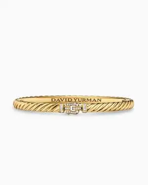 David Yurman Sculpted Cable Buckle Bracelet - Diamond